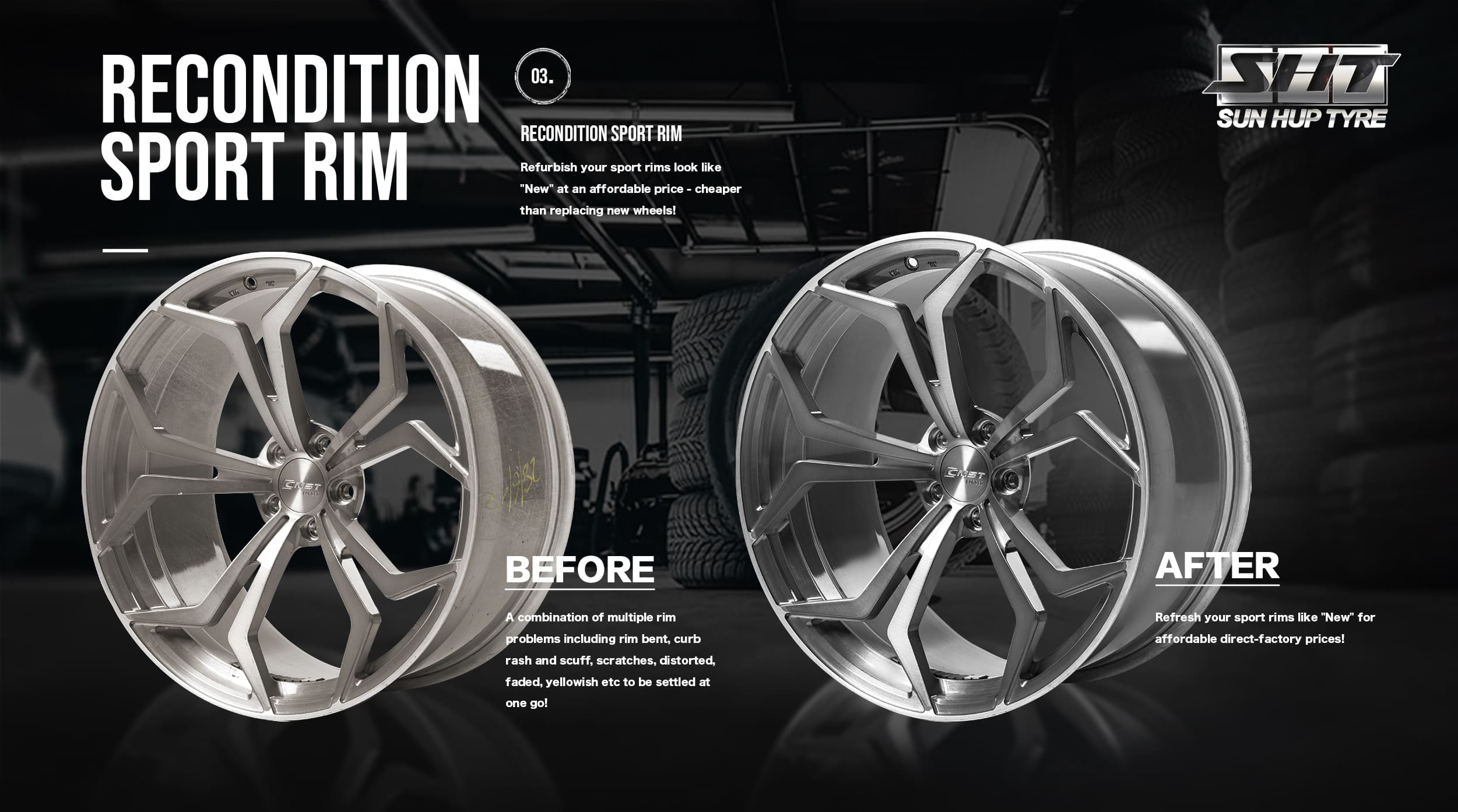 Rim Repair & Recondition Specialist Johor Bahru | Sun Hup Tyre